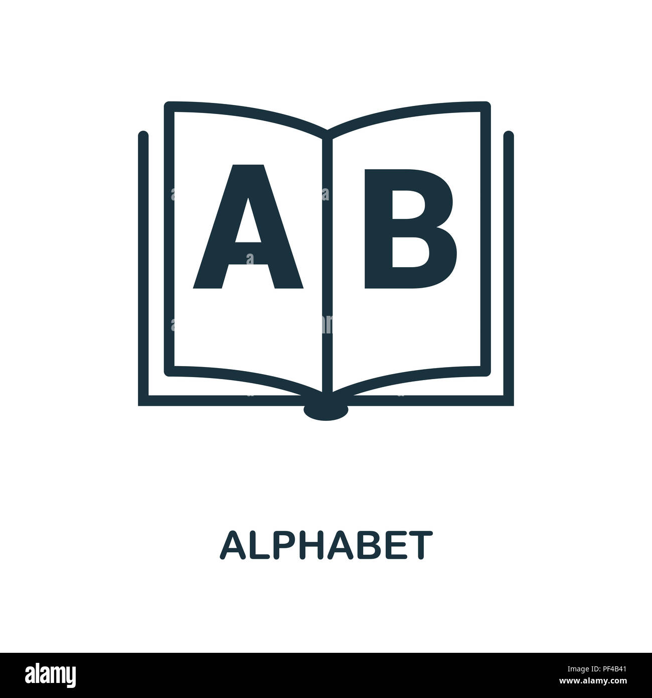 Alphabet creative icon. Simple element illustration. Alphabet concept ...