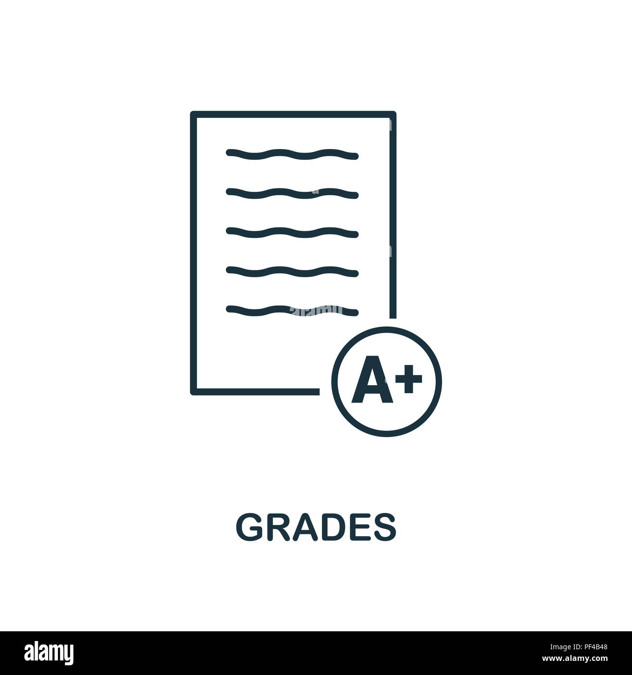 Grades creative icon. Simple element illustration. Grades concept ...