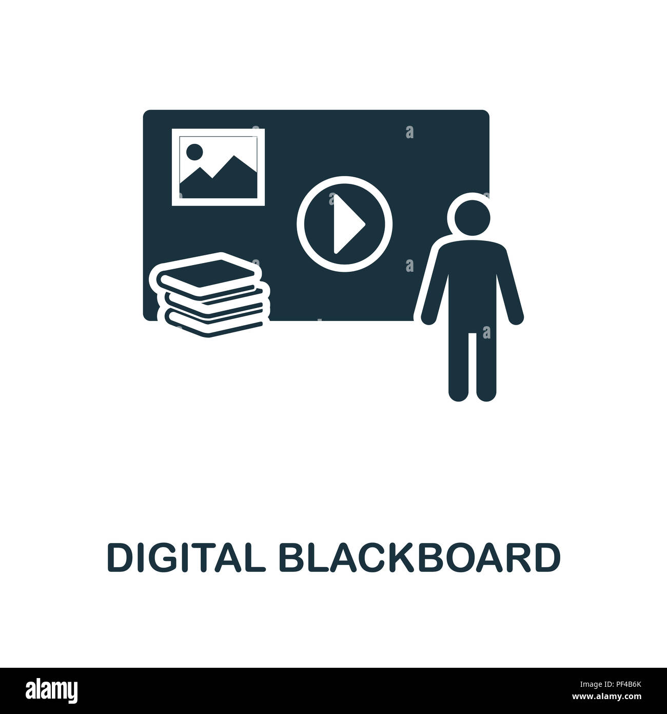Digital Blackboard creative icon. Simple element illustration. Digital ...
