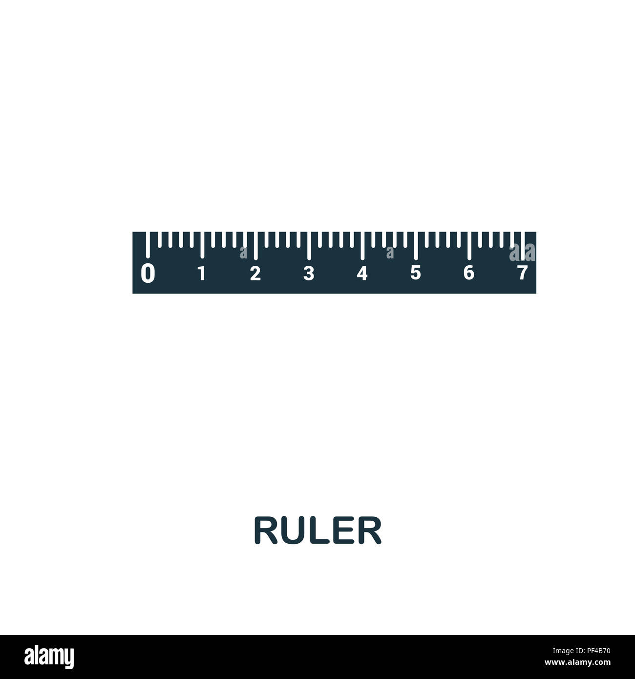 Ruler creative icon. Simple element illustration. Ruler concept symbol ...