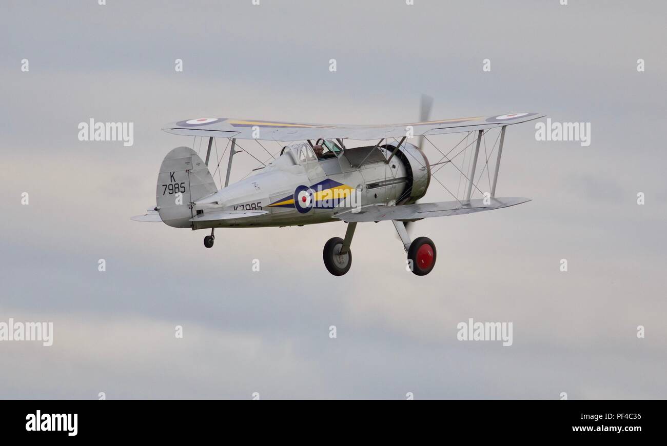 Gloster Gladiator the last bi-plane fighter used by the Royal Air Force ...