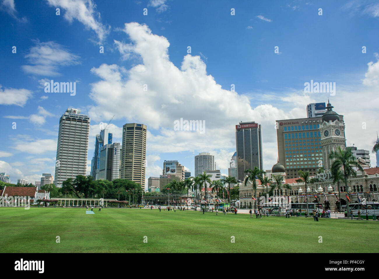 Cricket ground at Merdeka (Independence) Square, Kuala Lumpur, Malaysia ...