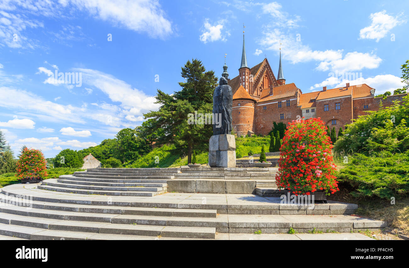 Frombork,polish Pomerania. Cathedral Hill, with statue of Nicolaus ...