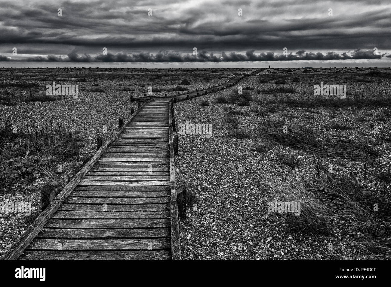 The Boardwalk,Dungeness,Shingle,Beach,Bleak Landscape,Kent,UK Stock ...