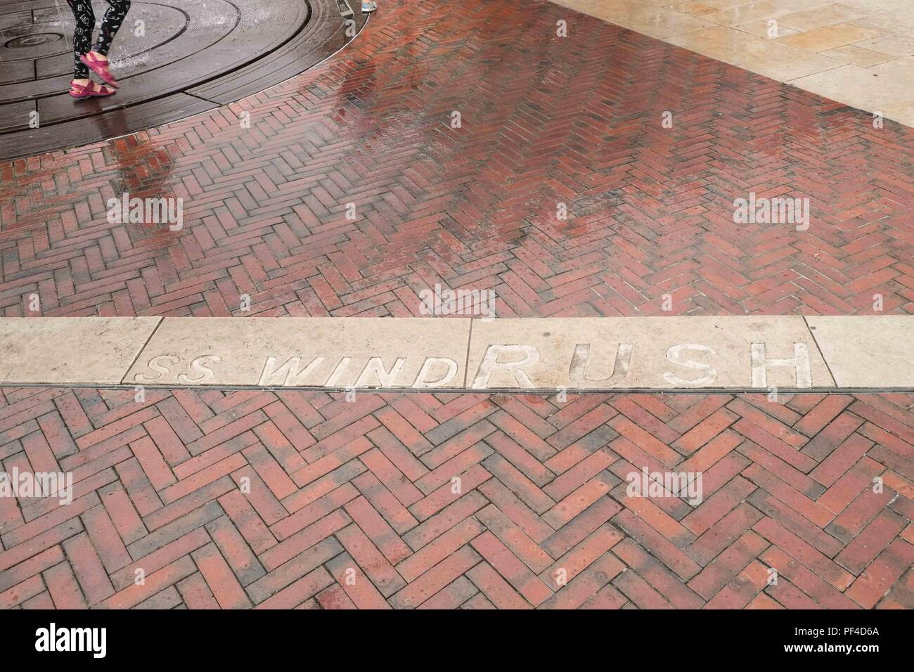 Memorial stone to the SS Windrush in Windrush Square, Brixton Stock ...