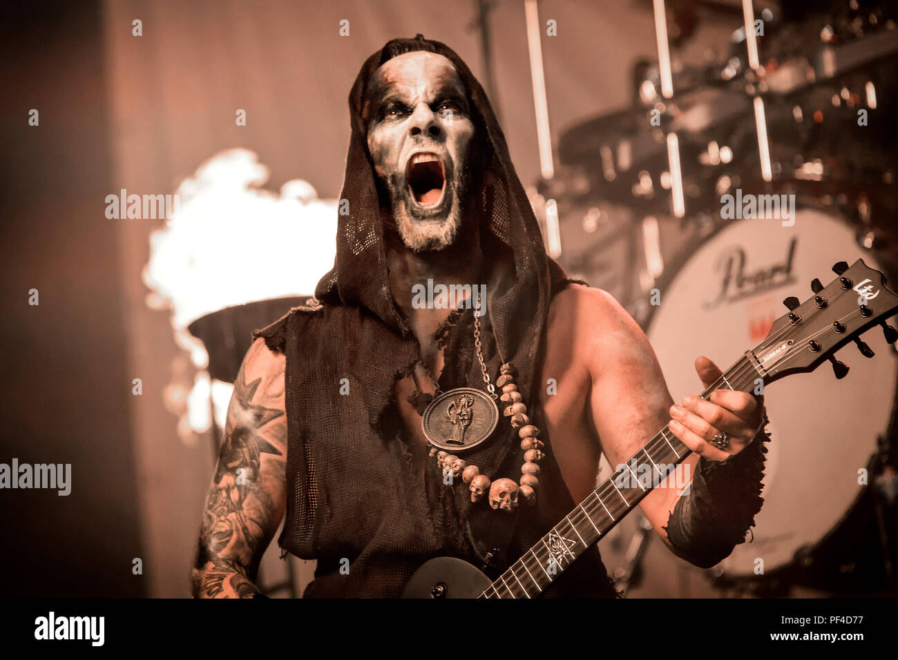 Norway, Oslo - August 09, 2018. The Polish heavy metal band Behemoth ...