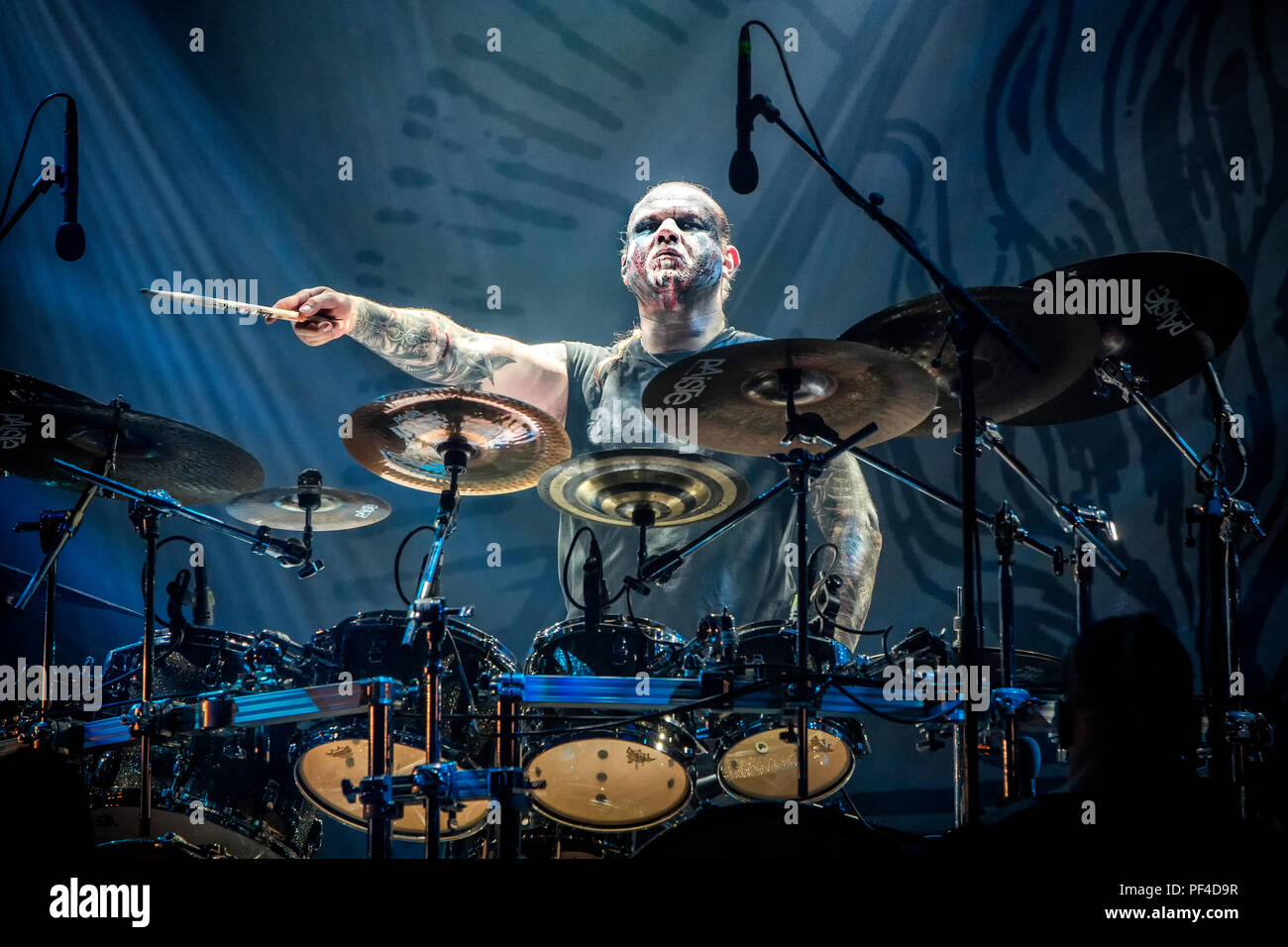 Norway, Oslo - August 09, 2018. The Polish heavy metal band Behemoth ...