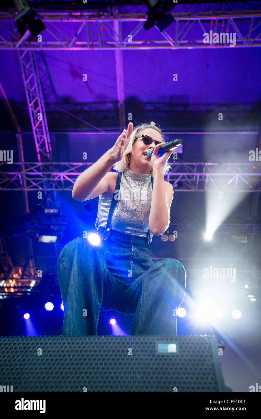 Norway, Uskedal - June 29, 2018. The Norwegian folk pop singer Dagny ...