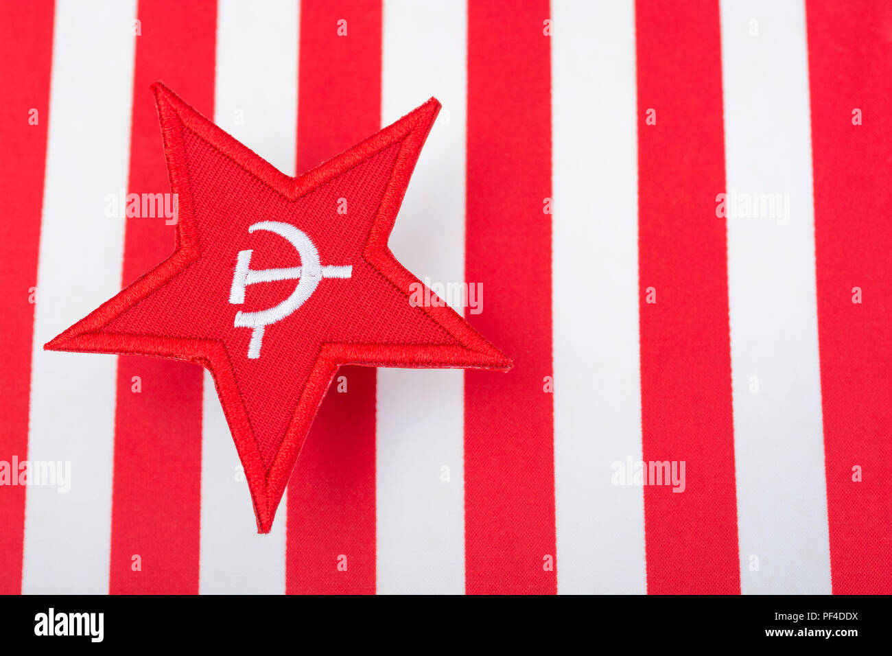 Red Star Hammer and Sickle badge with US / American Stars & Stripes ...