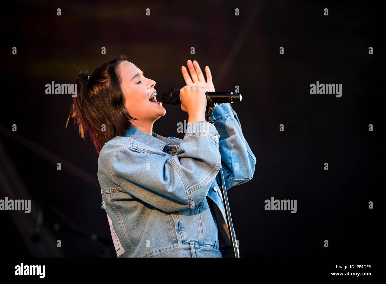 Norway, Uskedal - June 30, 2018. The Norwegian pop singer and ...