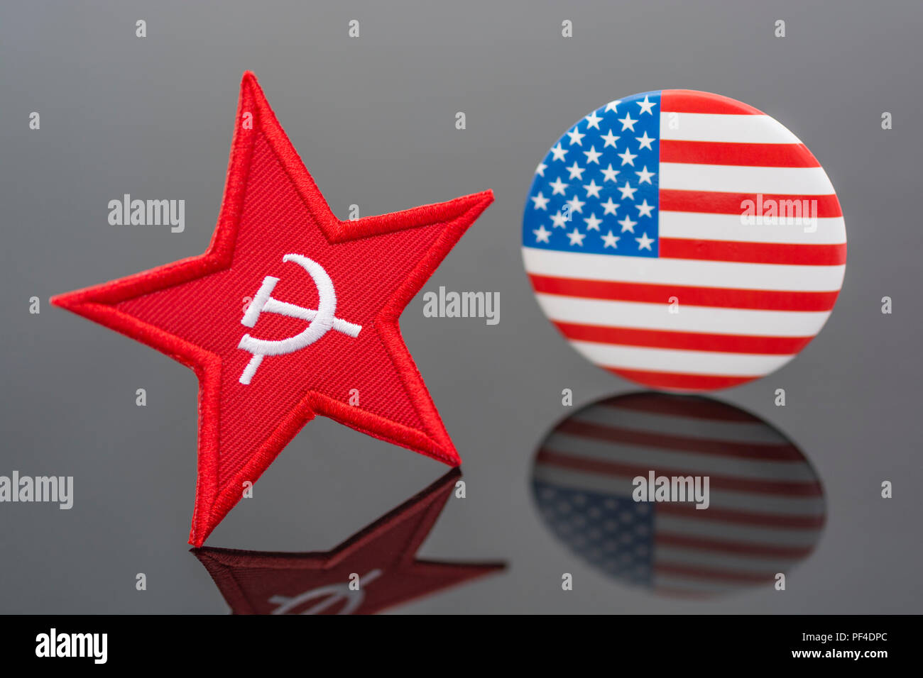 Hammer sickle stars stripes hi-res stock photography and images - Alamy