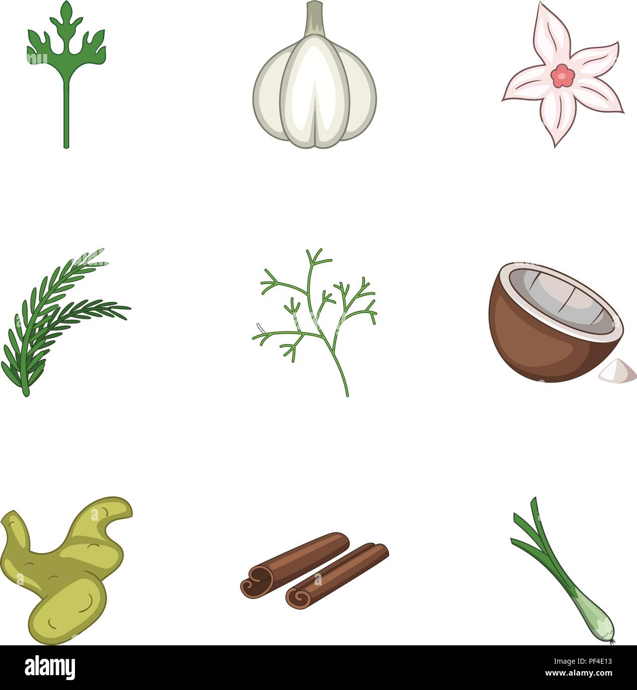 Garlic icons set, cartoon style Stock Vector Image & Art - Alamy