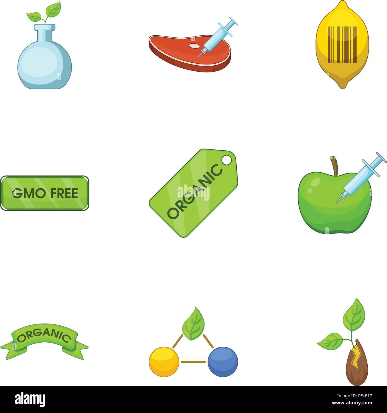 Modified icons set, cartoon style Stock Vector Image & Art - Alamy