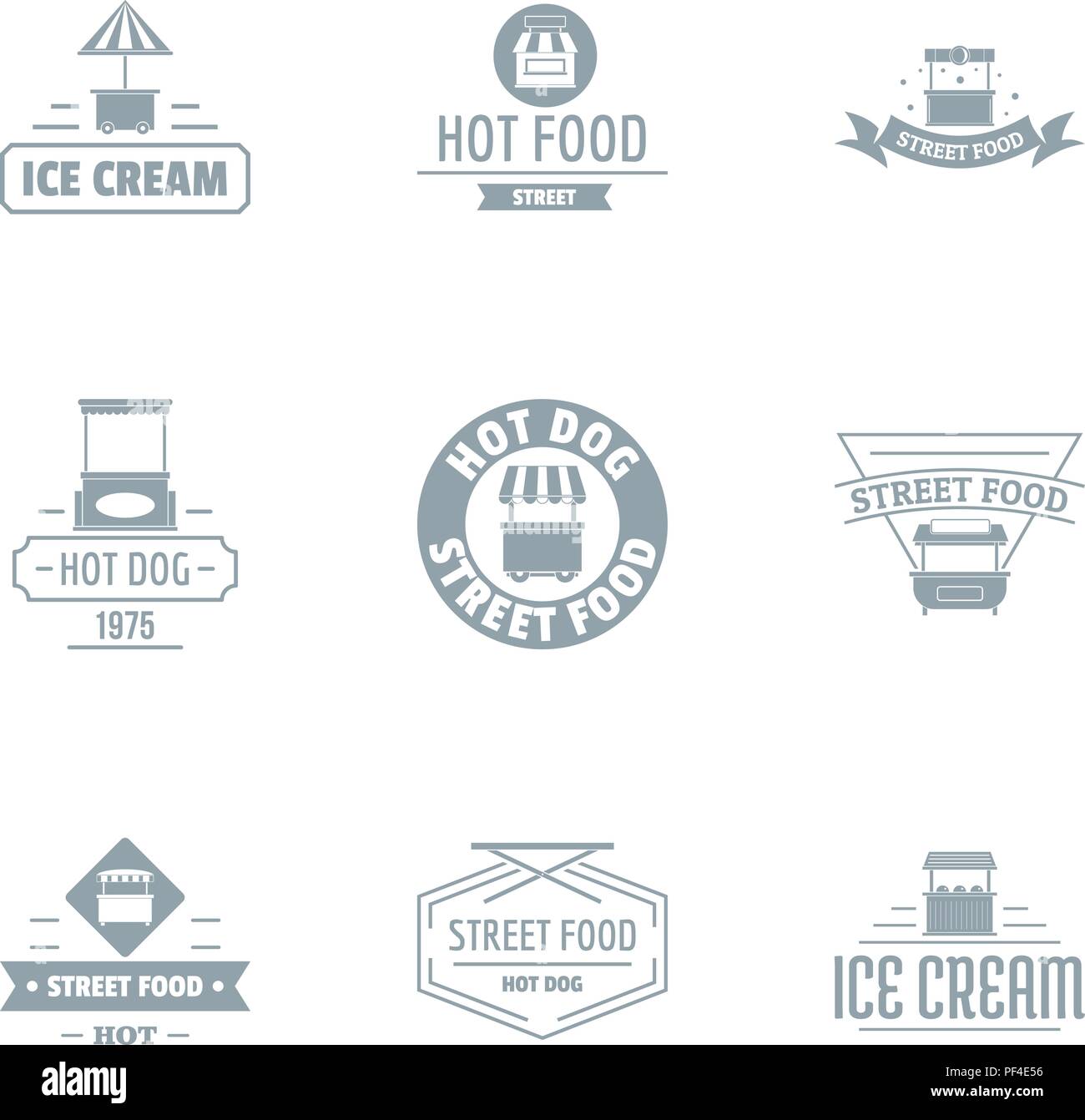 Hot dinner logo set, simple style Stock Vector Image & Art - Alamy