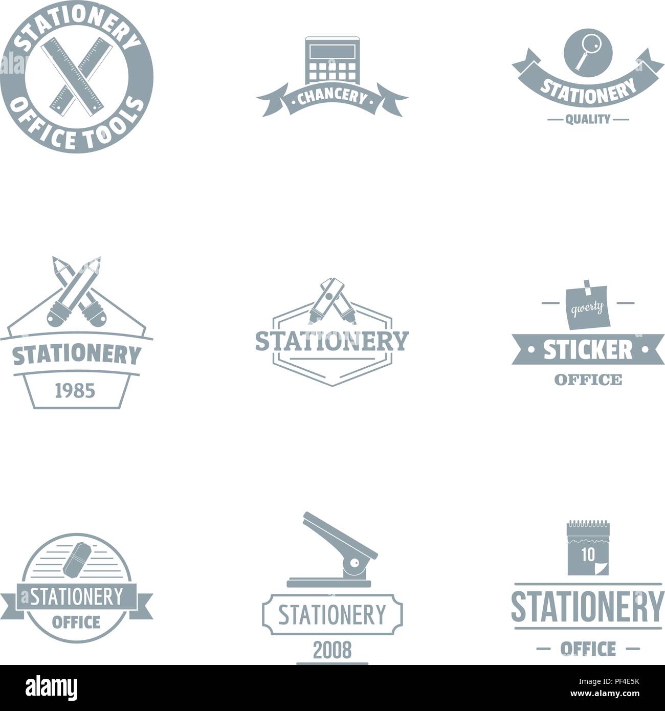 Office tool logo set, simple style Stock Vector Image & Art - Alamy