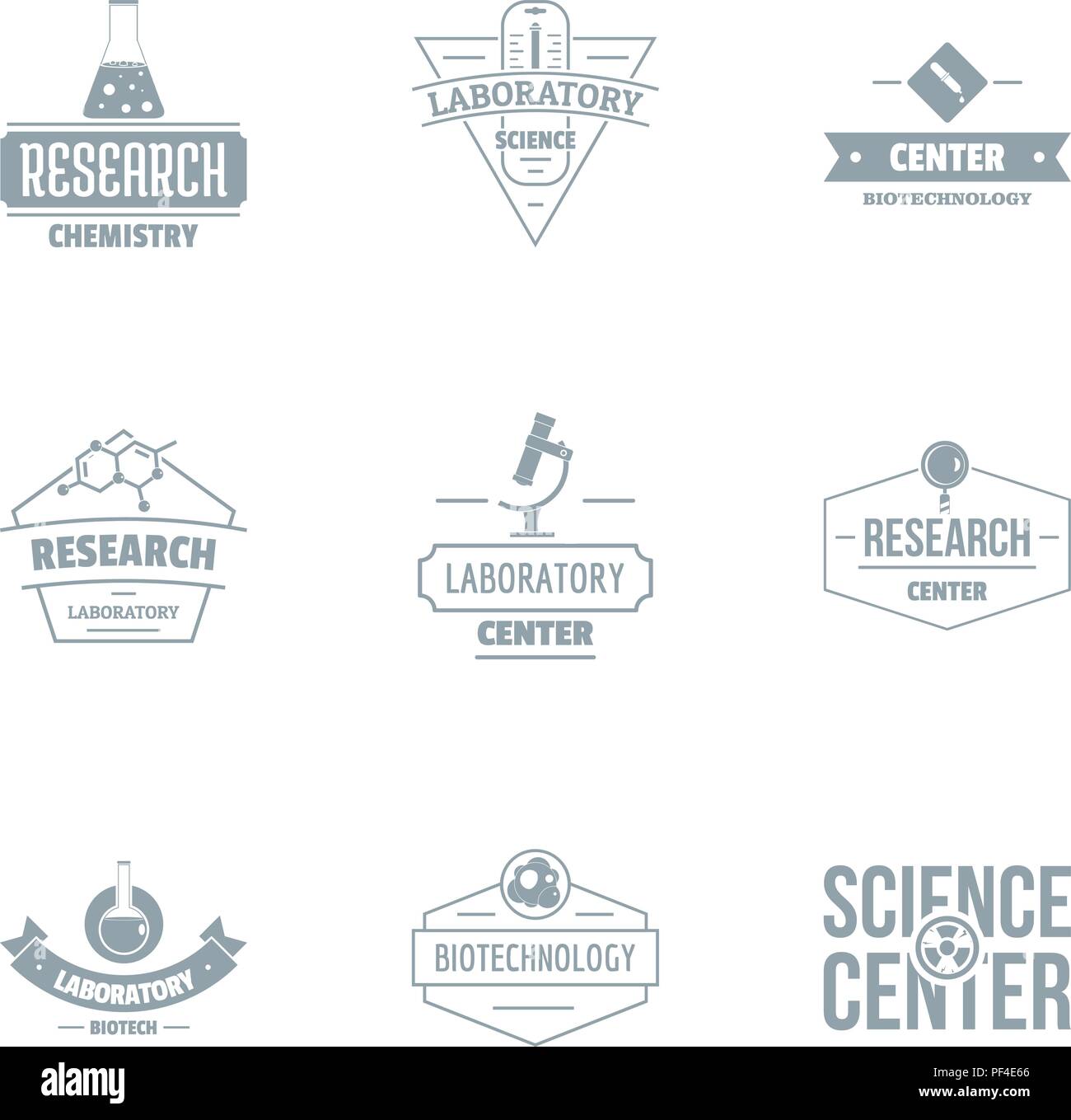 Study of the sciences logo set, simple style Stock Vector Image & Art ...