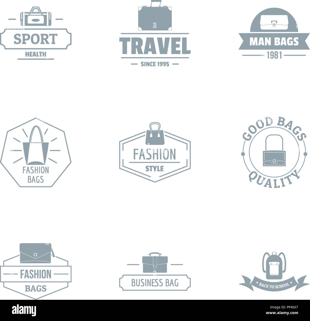 Man bag logo set, simple style Stock Vector Image & Art - Alamy