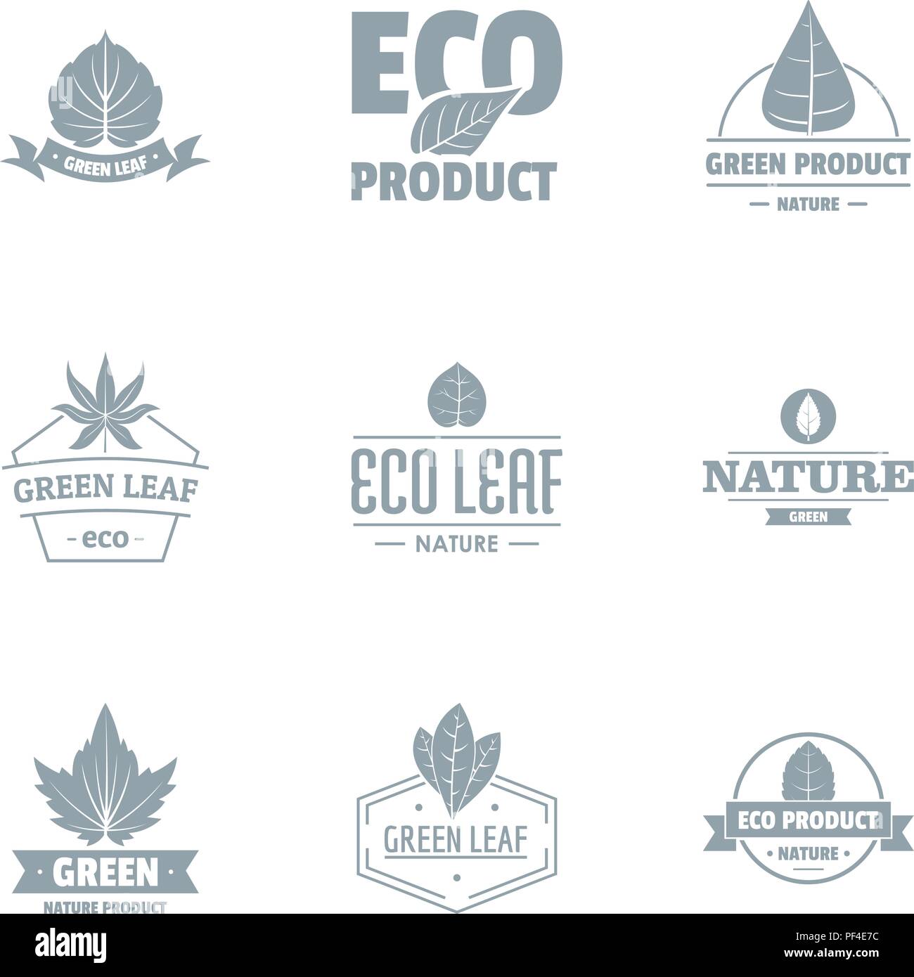 Herb logo set, simple style Stock Vector Image & Art - Alamy