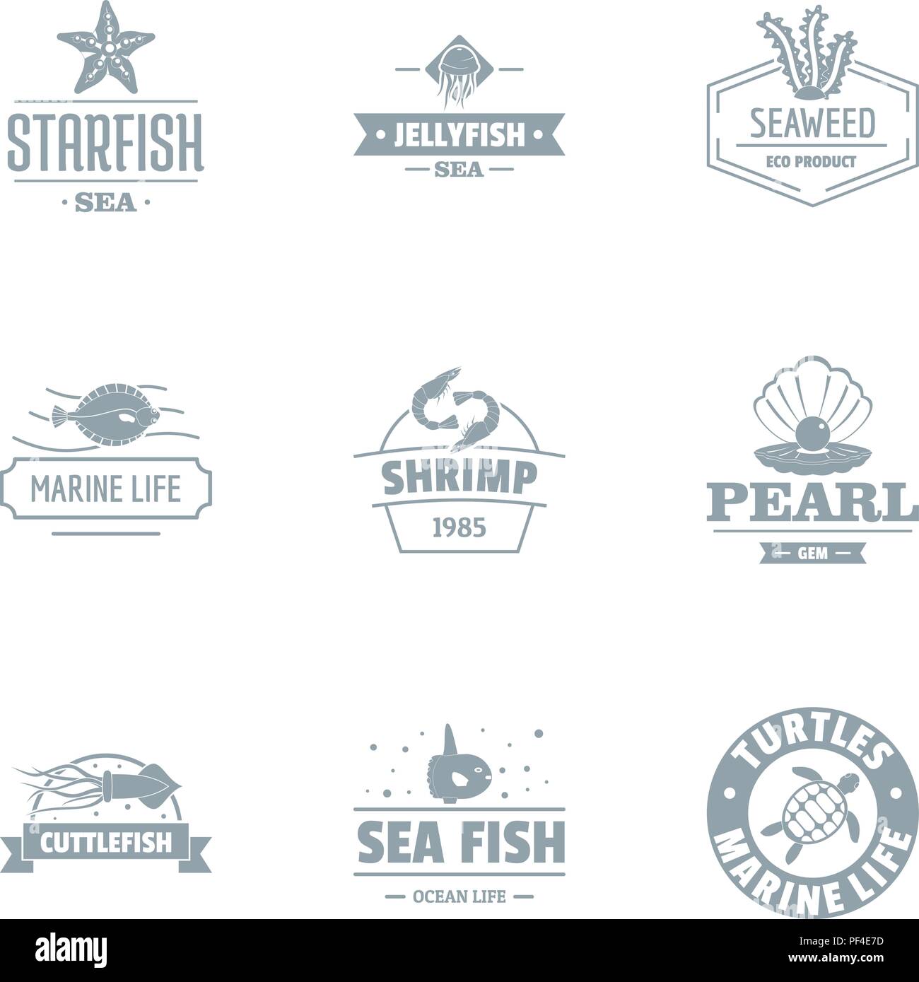 Starfish logo set, simple style Stock Vector Image & Art - Alamy