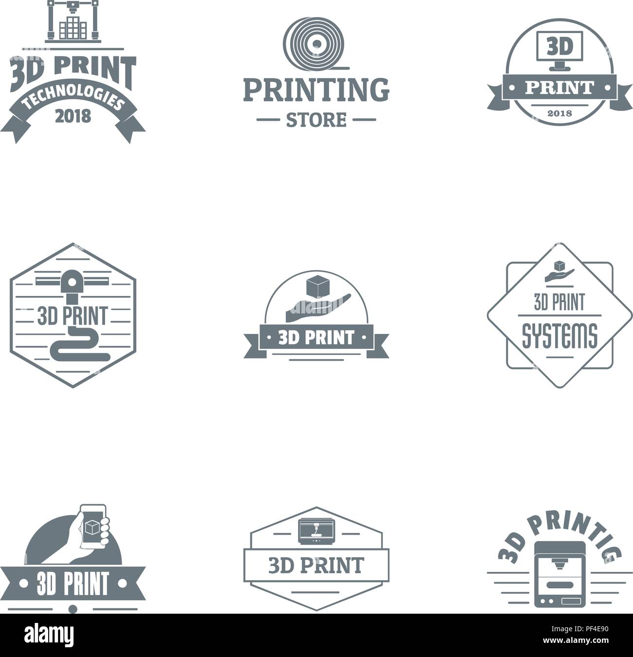 Literature logo set, simple style Stock Vector Image & Art - Alamy