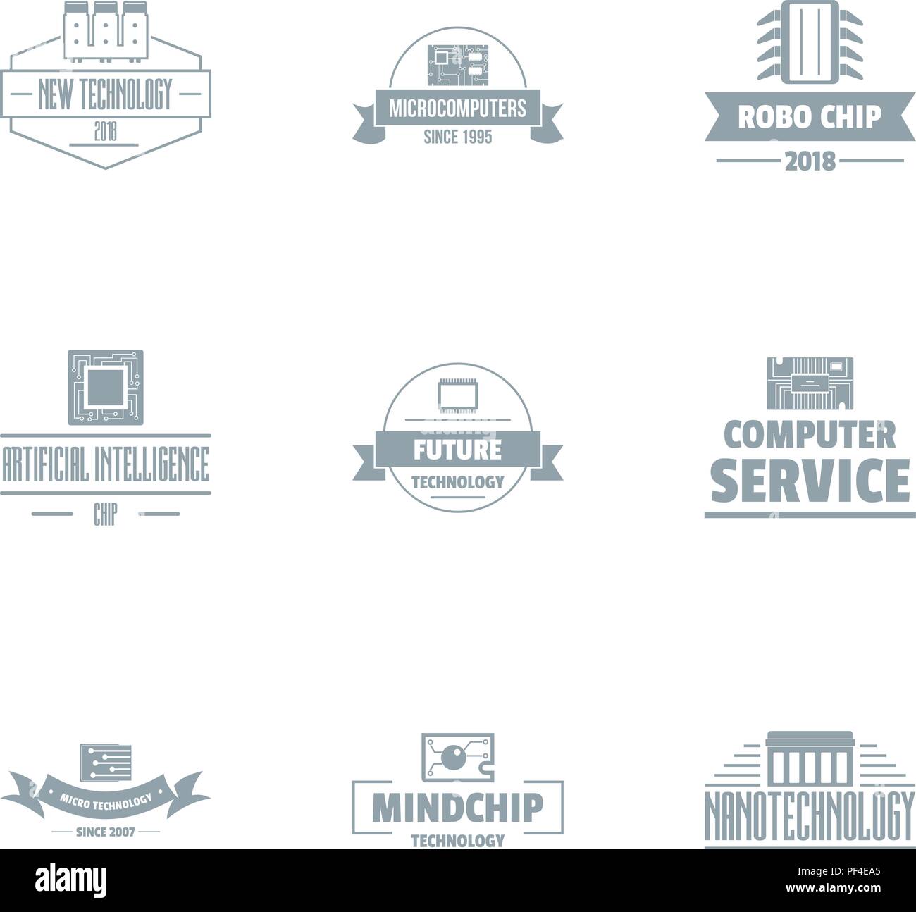 Comp services logo set, simple style Stock Vector Image & Art - Alamy