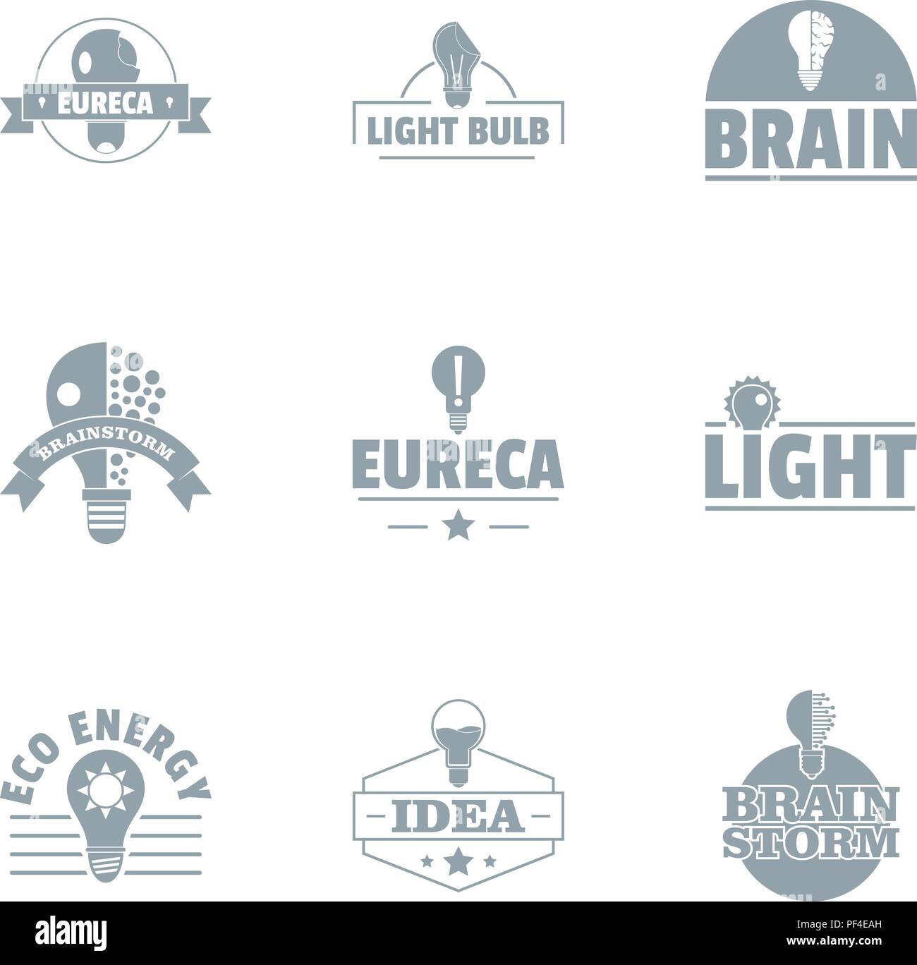 Eco economy logo set, simple style Stock Vector Image & Art - Alamy