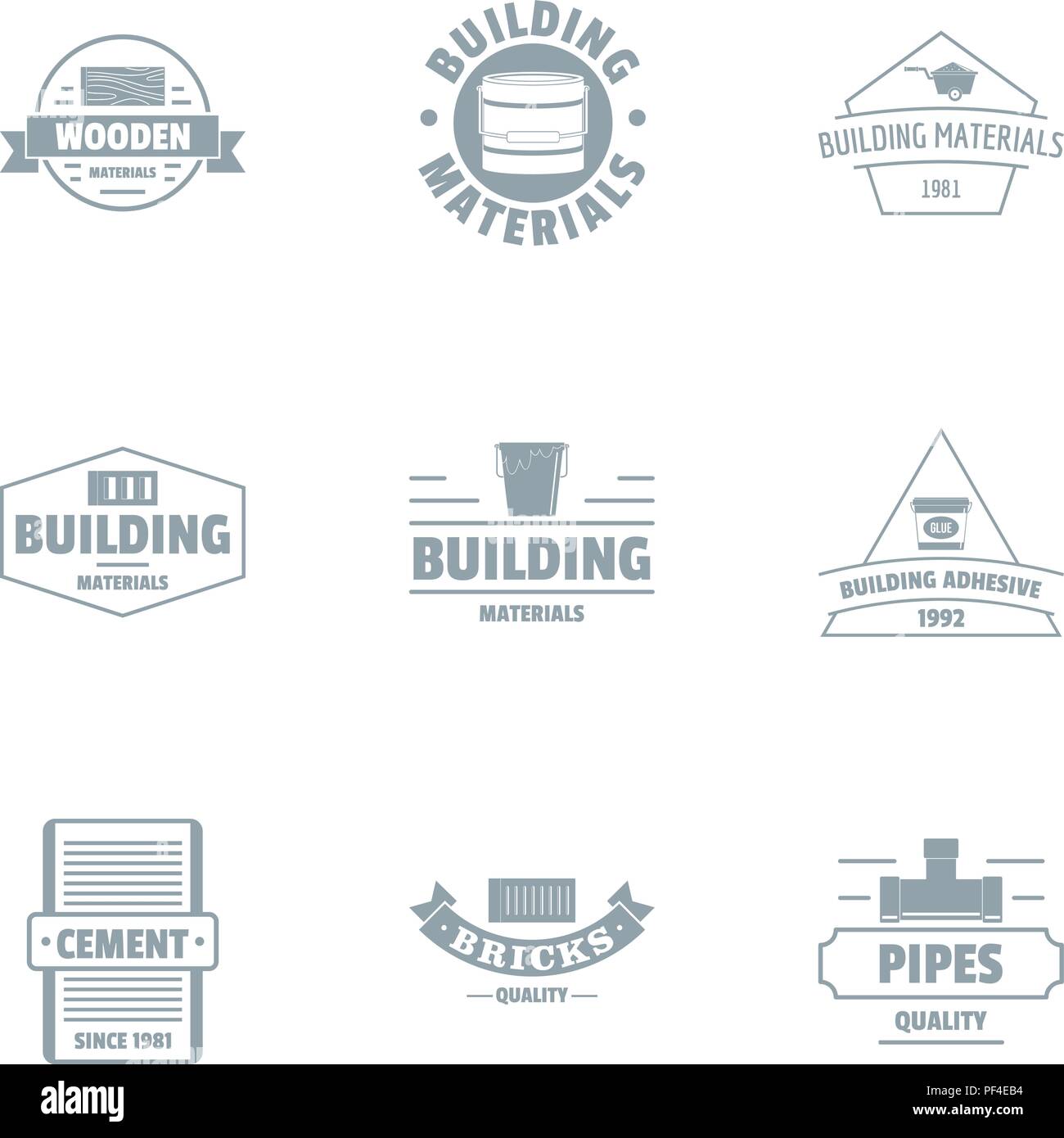 Fast build logo set, simple style Stock Vector Image & Art - Alamy