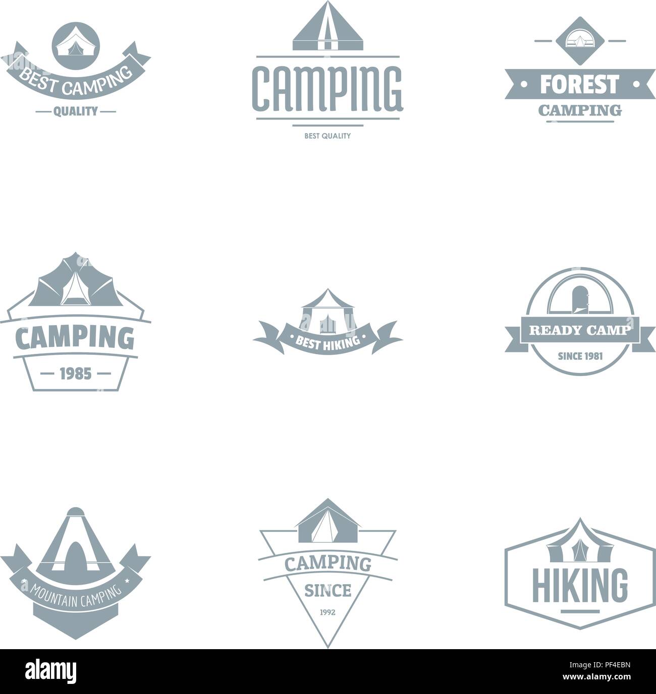 Campsite logo set, simple style Stock Vector Image & Art - Alamy