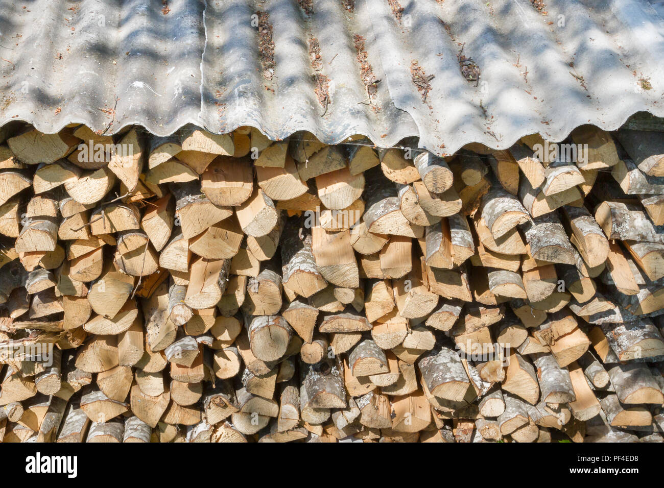 The wood chopped up are in a stack Stock Photo - Alamy
