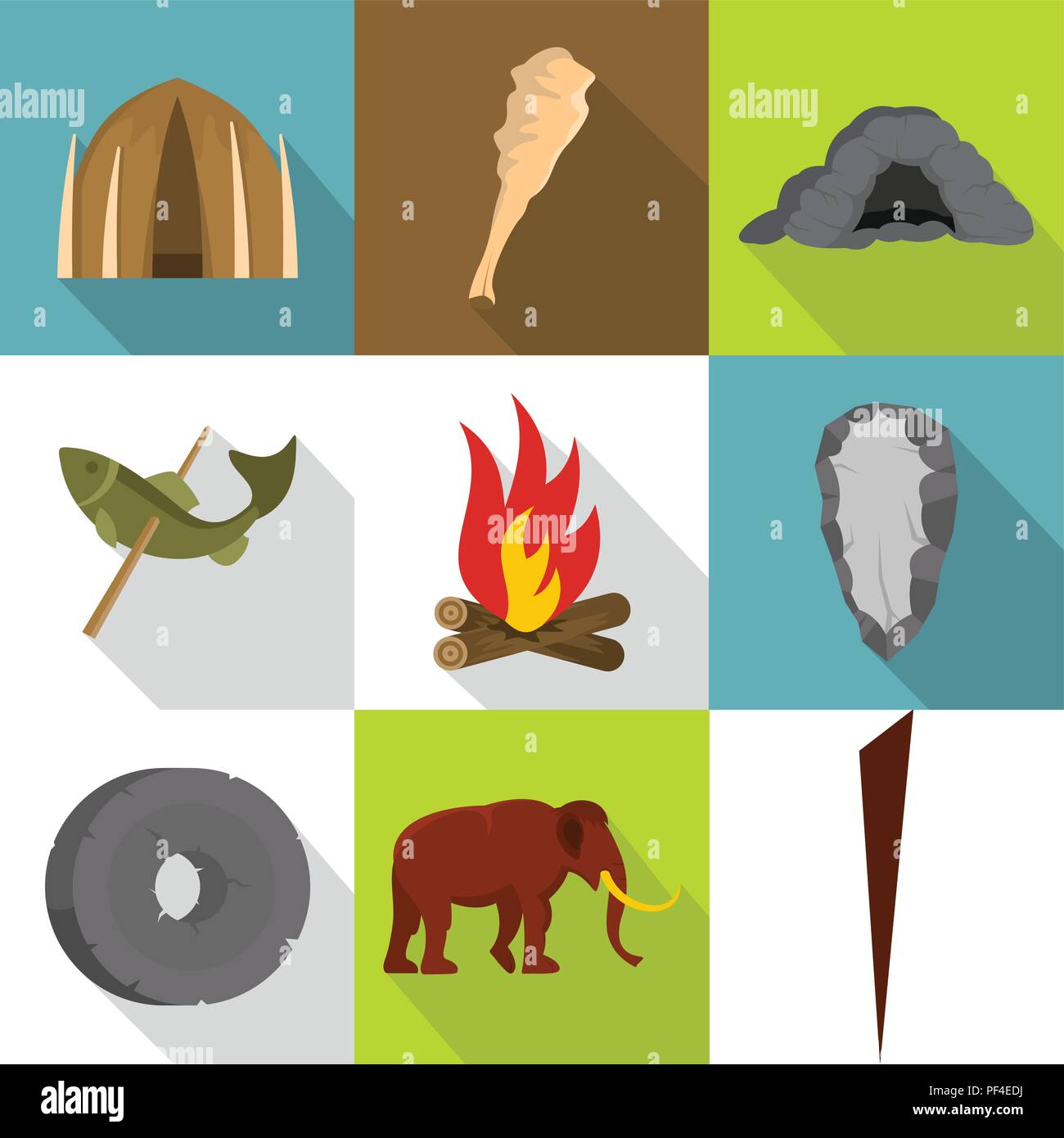 Common ancestor icons set, flat style Stock Vector Image & Art - Alamy