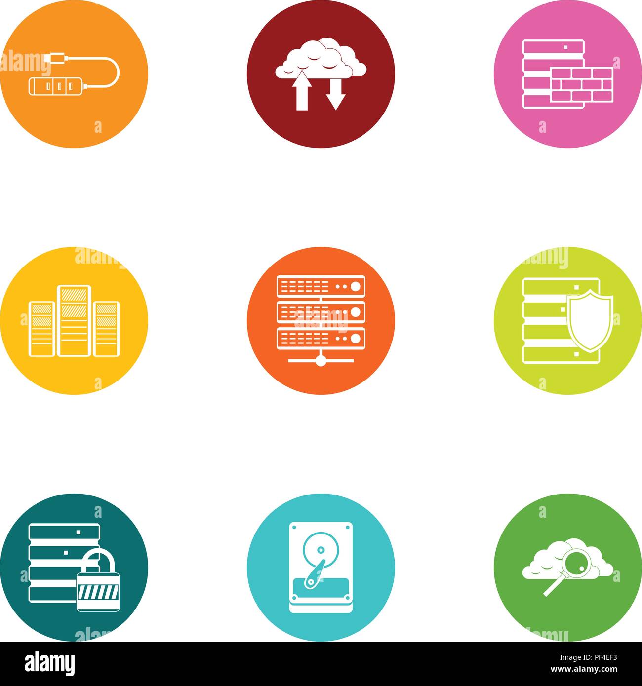 Discharge icons set, flat style Stock Vector Image & Art - Alamy