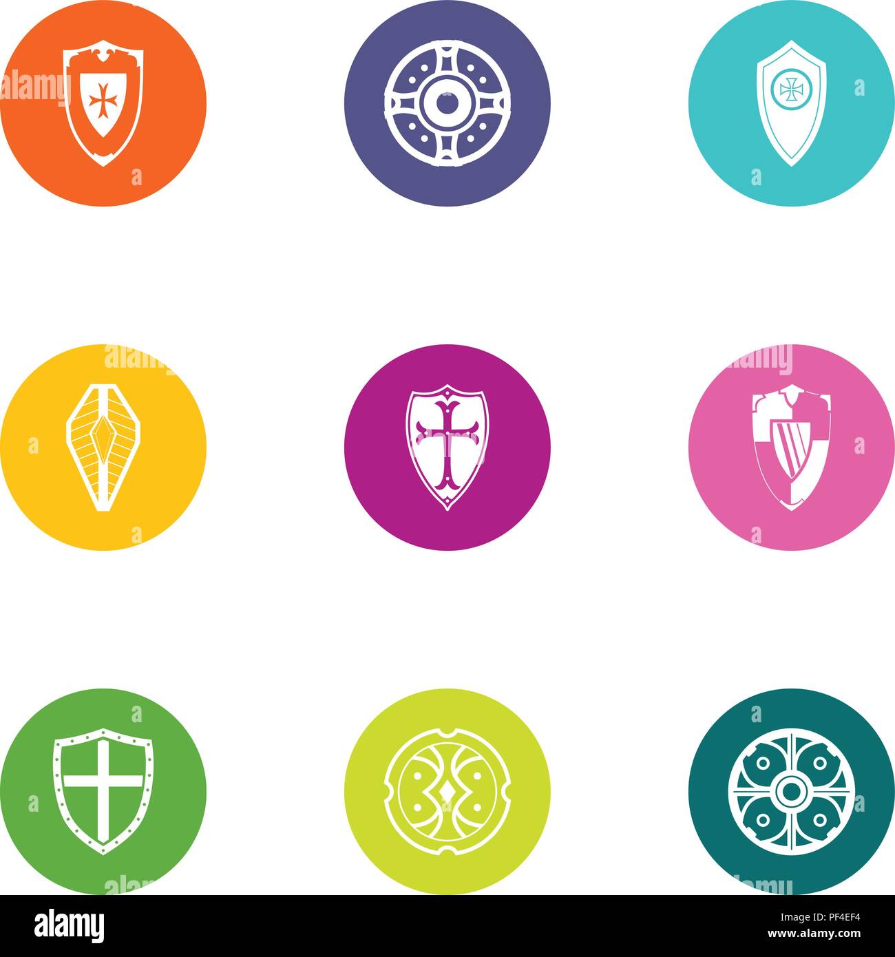 Protection icons set, flat style Stock Vector Image & Art - Alamy