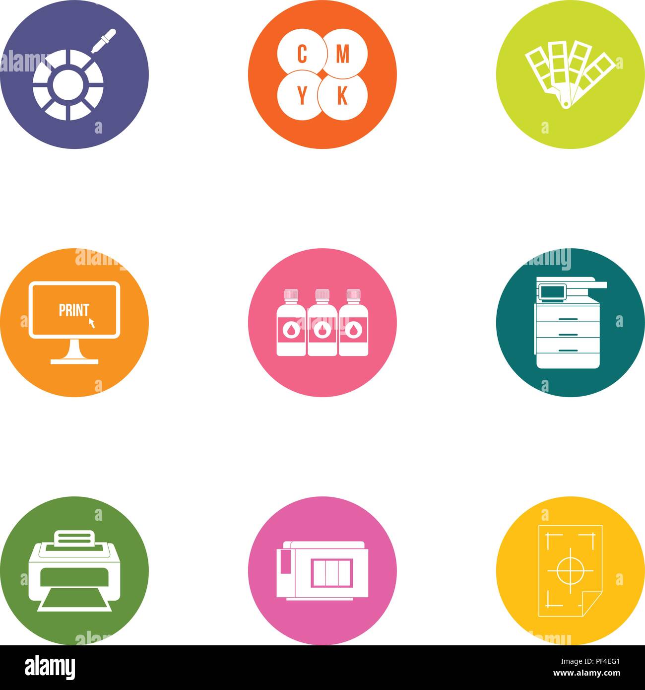 Seal icons set, flat style Stock Vector Image & Art - Alamy