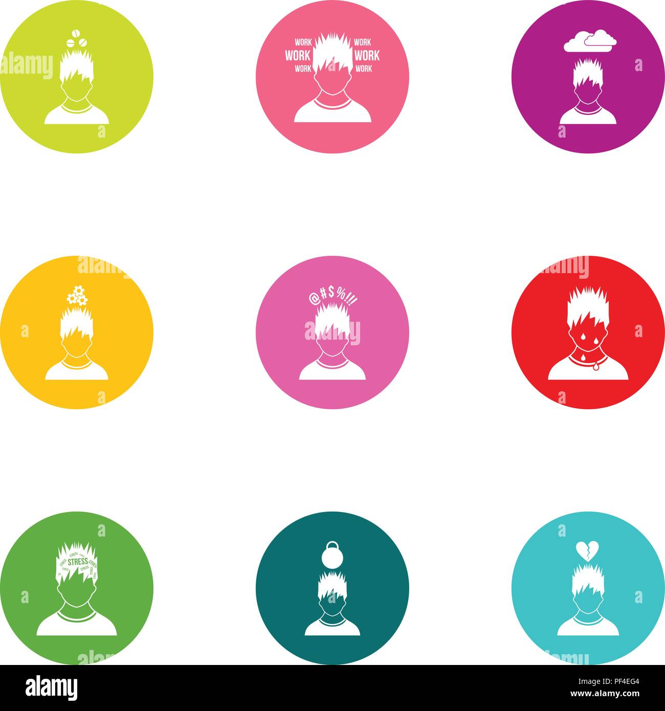 Beneficiary icons set, flat style Stock Vector Image & Art - Alamy