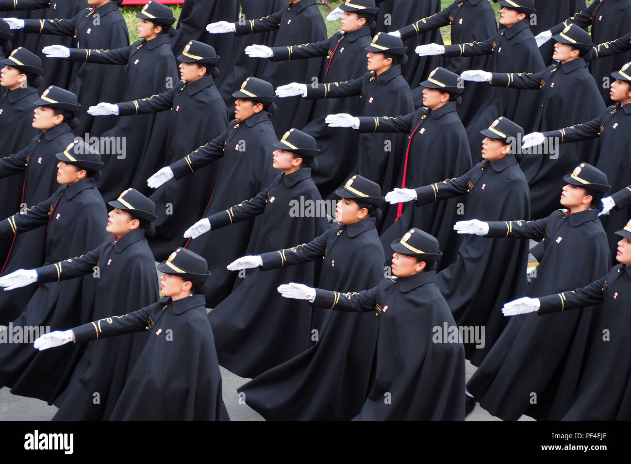 Police women marching on the traditional military parade for the 197th ...