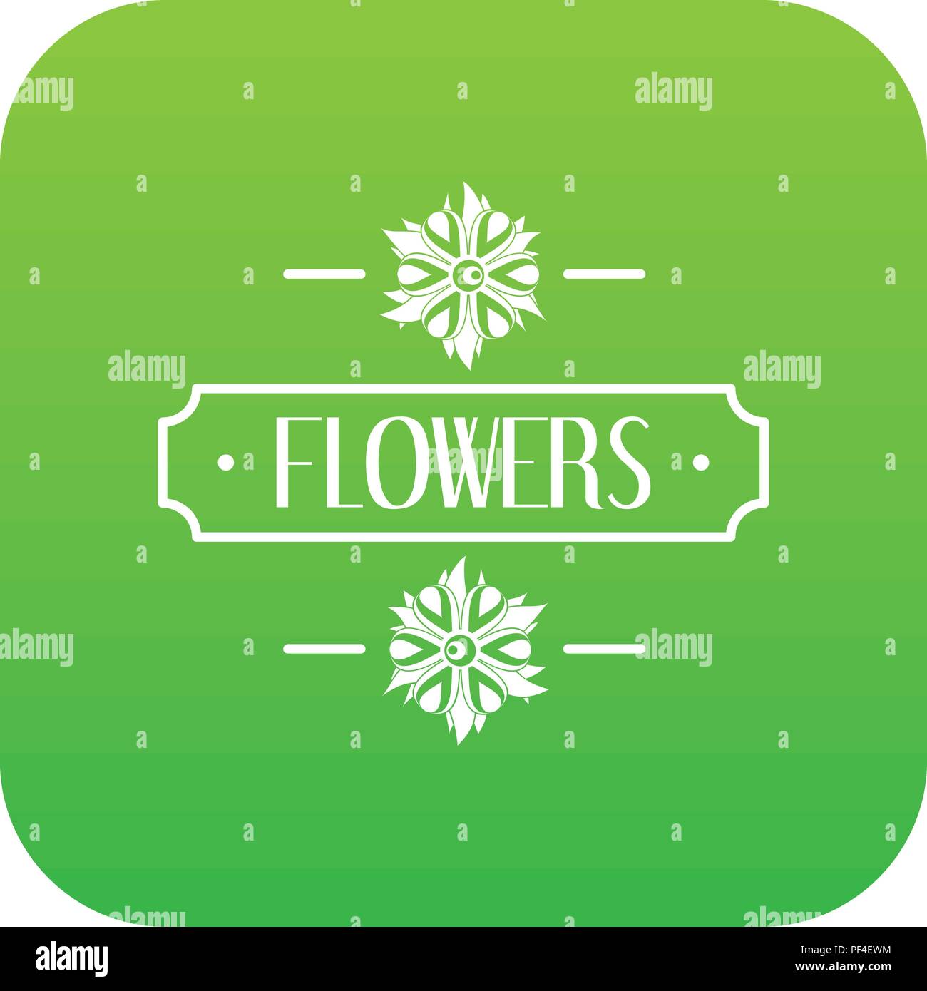Flower icon green vector Stock Vector Image & Art - Alamy