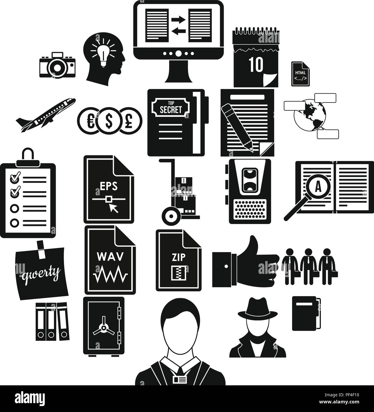 Debenture stock icons set, simple style Stock Vector Image & Art - Alamy