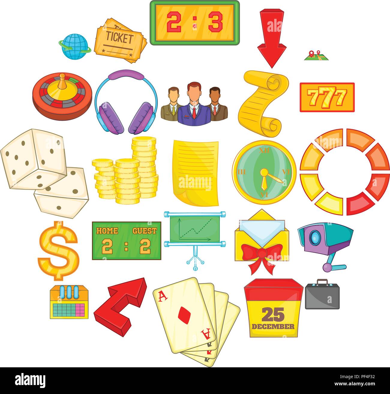 Figure icons set, cartoon style Stock Vector Image & Art - Alamy