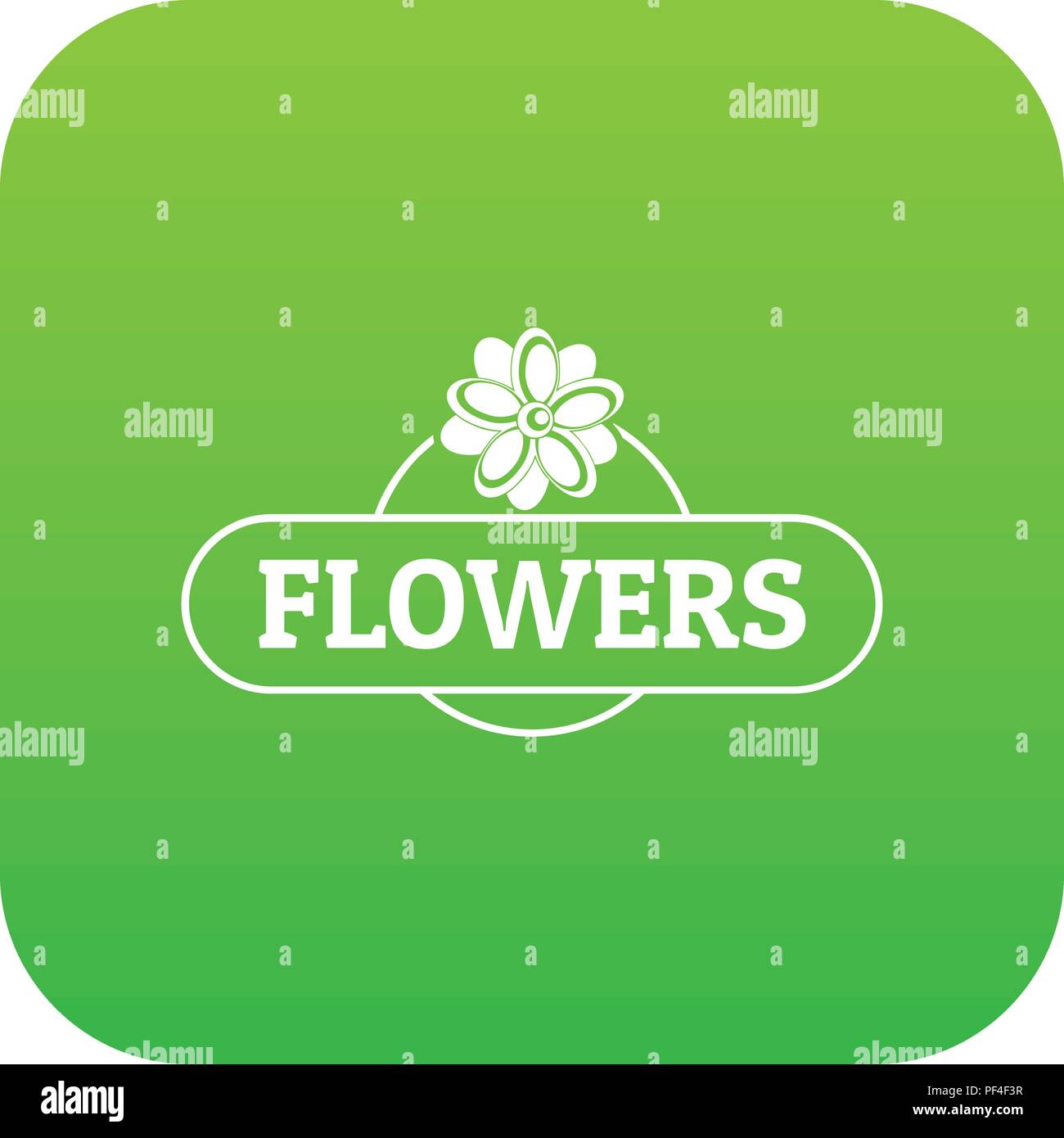 Flower farm icon green vector Stock Vector Image & Art - Alamy