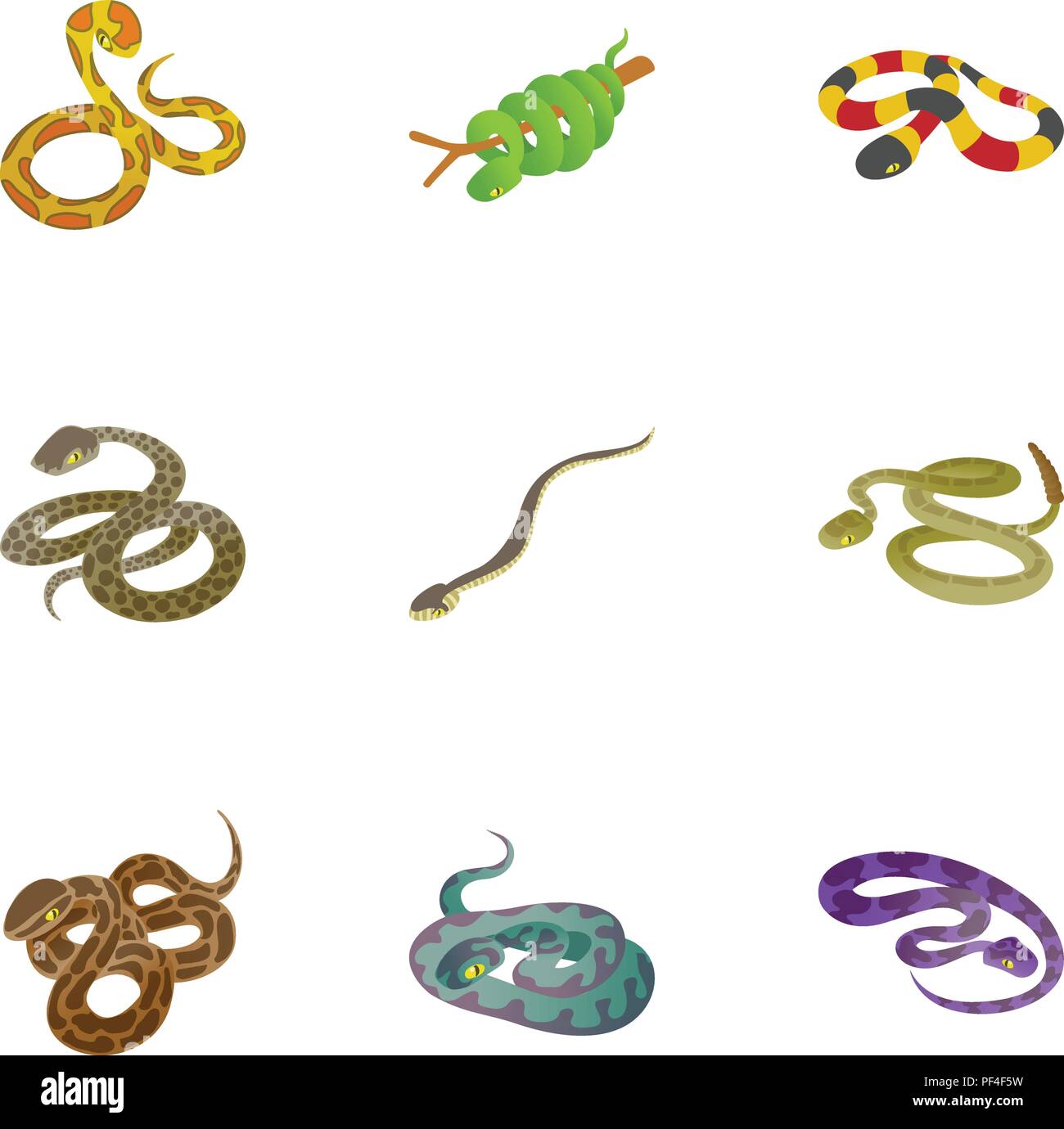 Creeping icons set, cartoon style Stock Vector Image & Art - Alamy