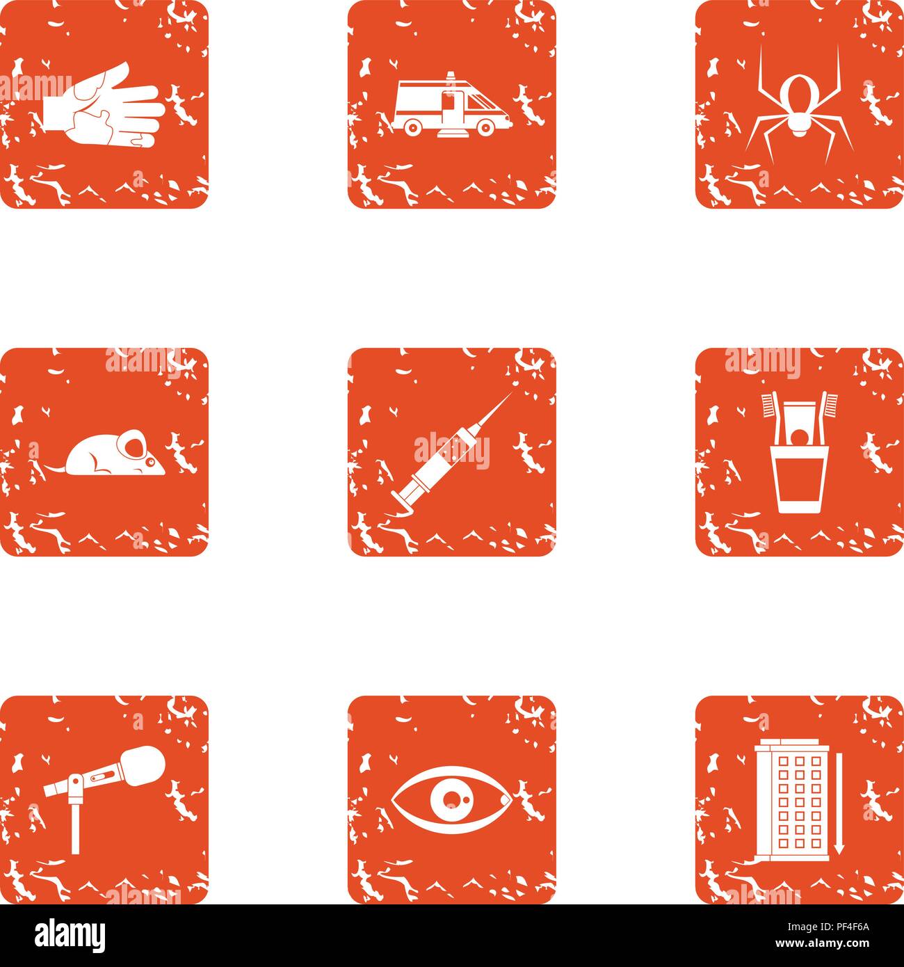 Catching an insect icons set, grunge style Stock Vector Image & Art - Alamy