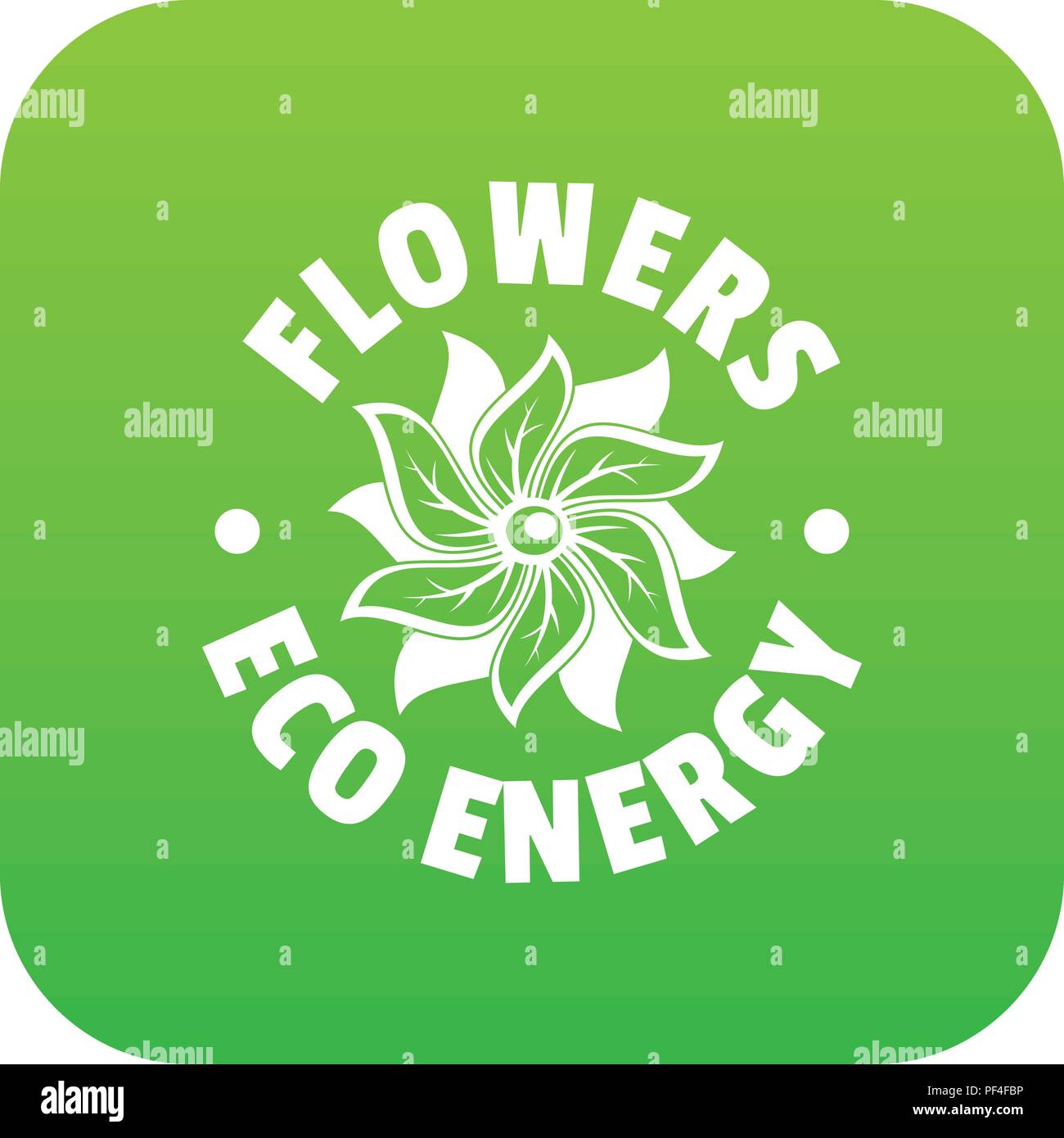 Eco flower icon green vector Stock Vector Image & Art - Alamy