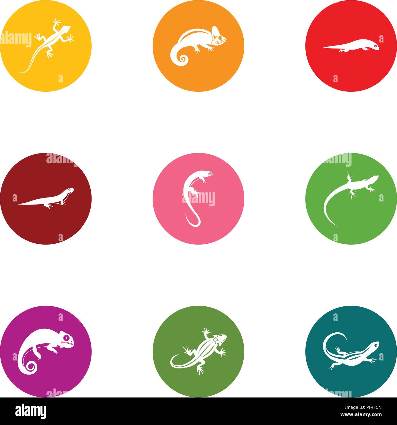 Raptor icons set, flat style Stock Vector Image & Art - Alamy
