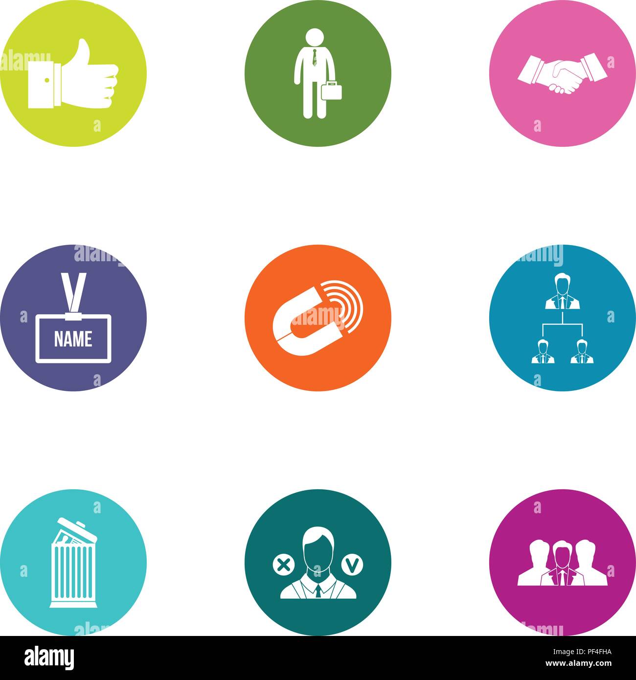 Press icons set, flat style Stock Vector Image & Art - Alamy