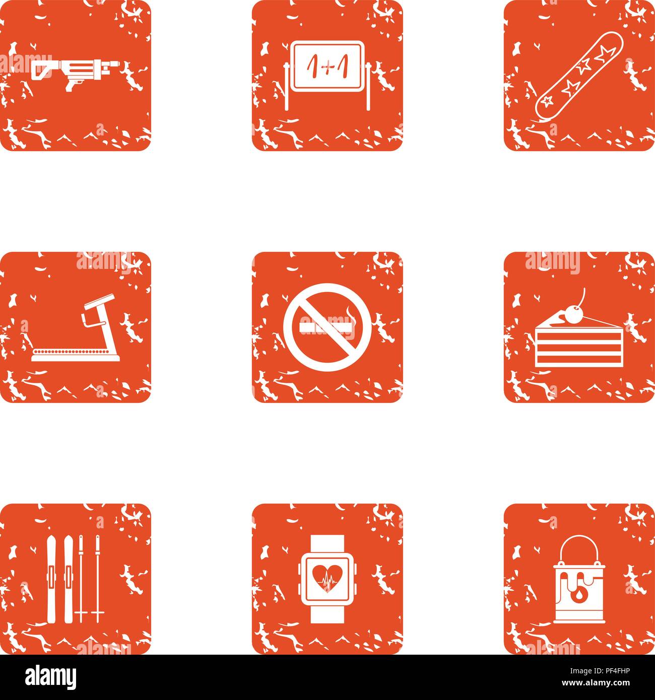 Medical attention icons set, grunge style Stock Vector Image & Art - Alamy