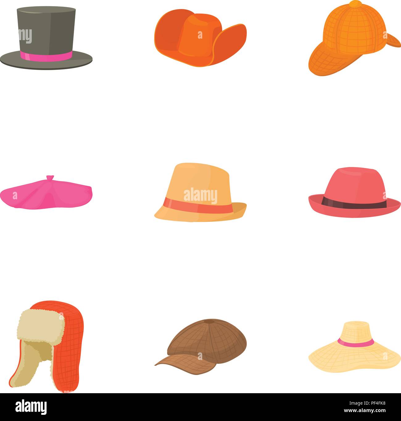 Hard hat icons set, cartoon style Stock Vector Image & Art - Alamy