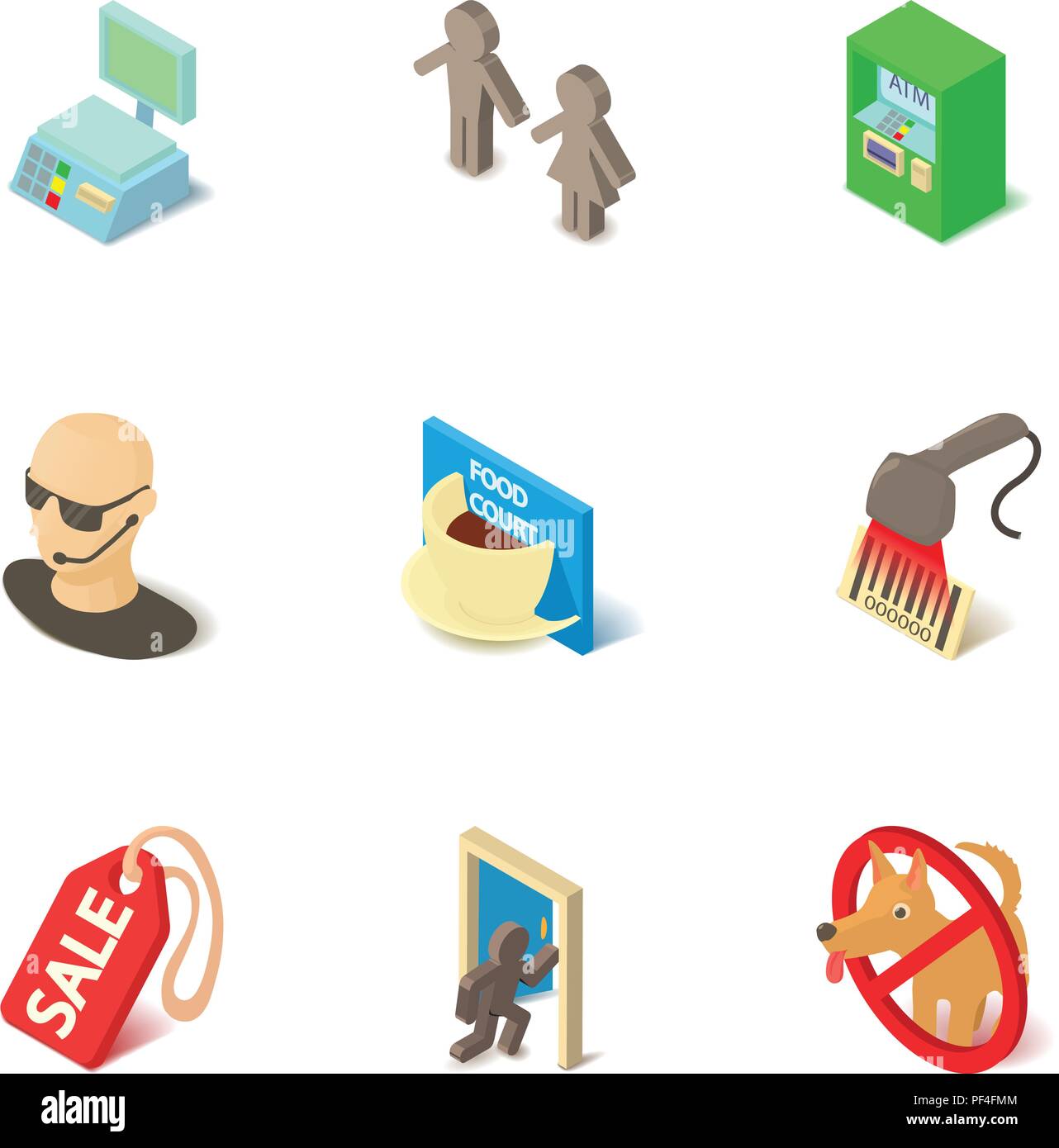 Self service icons set, isometric style Stock Vector Image & Art - Alamy