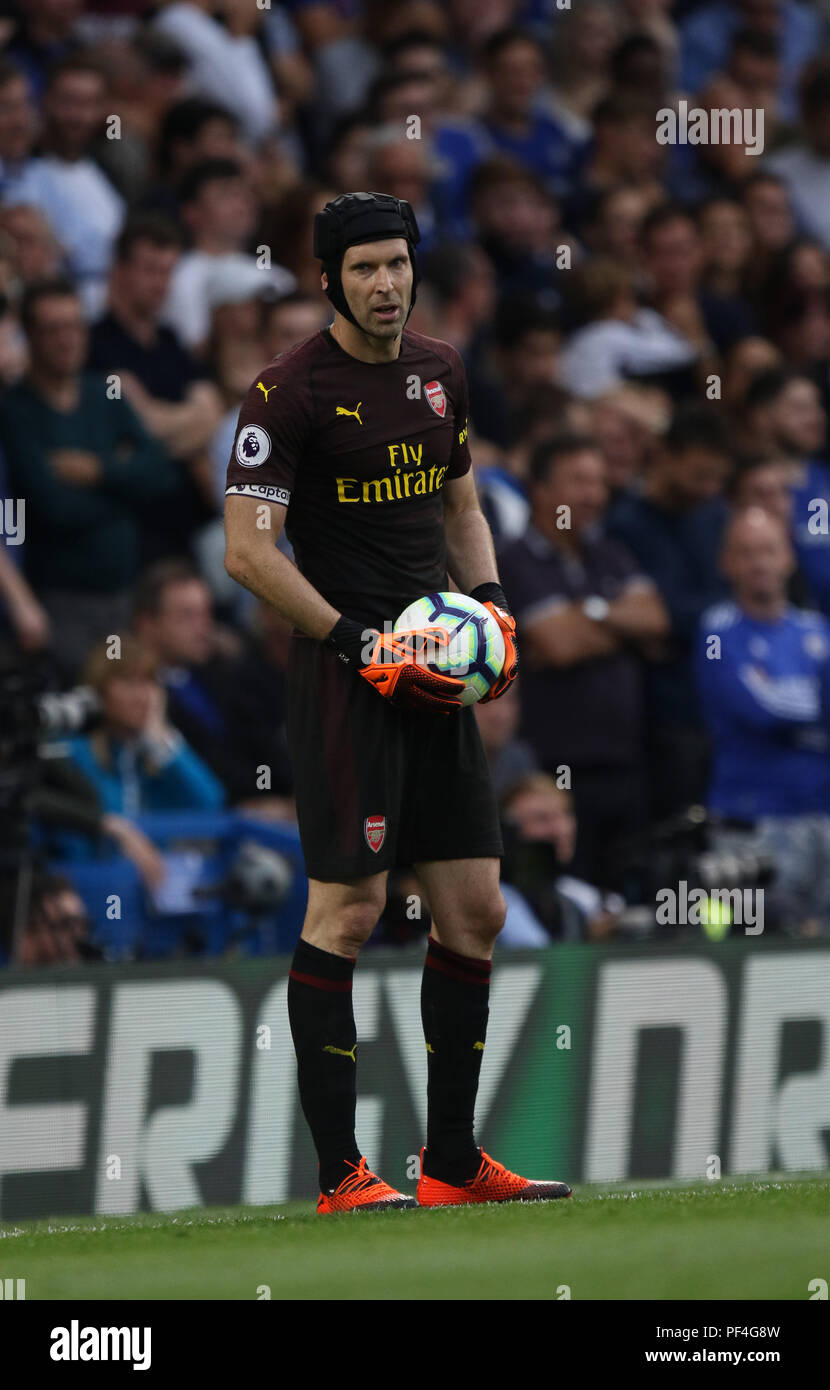 London, UK. 18th Aug, 2018. Petr Cech (A) at the Chelsea v Arsenal ...