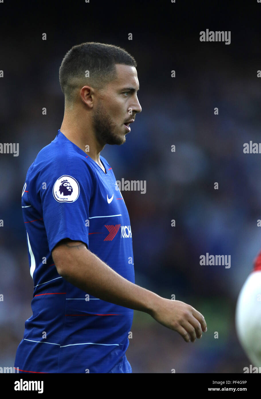 London, UK. 18th Aug, 2018. Eden Hazard (C) at the Chelsea v Arsenal ...