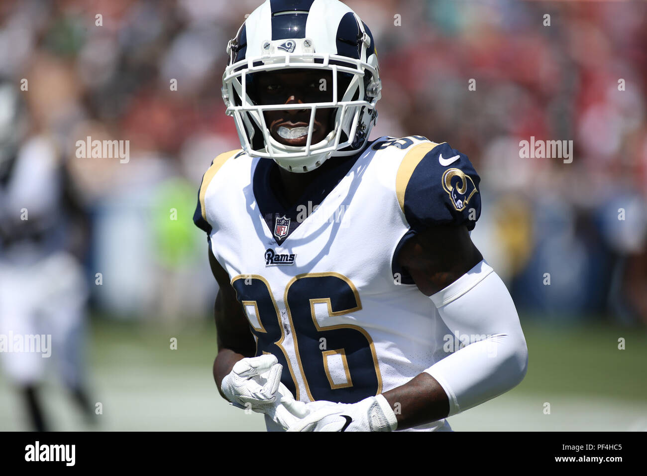 Los Angeles, USA. 18 August 2018. Los Angeles Rams wide receiver Steven ...